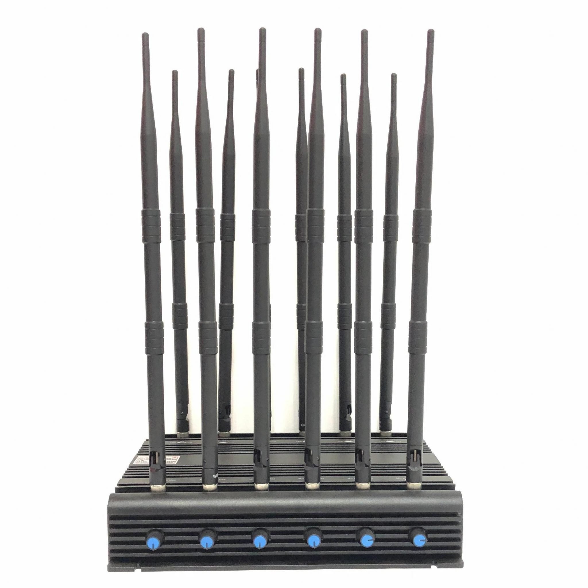 12 Antennas Mobile Phone Signal Jammer-2G 3G 4G 5G-WiFi 2.4Ghz/5Ghz-GPS ...